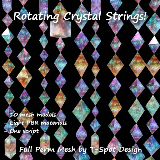 Second Life Marketplace - T-Spot Mesh - Rotating Crystal Strings - FP - LI=0.5-3.1